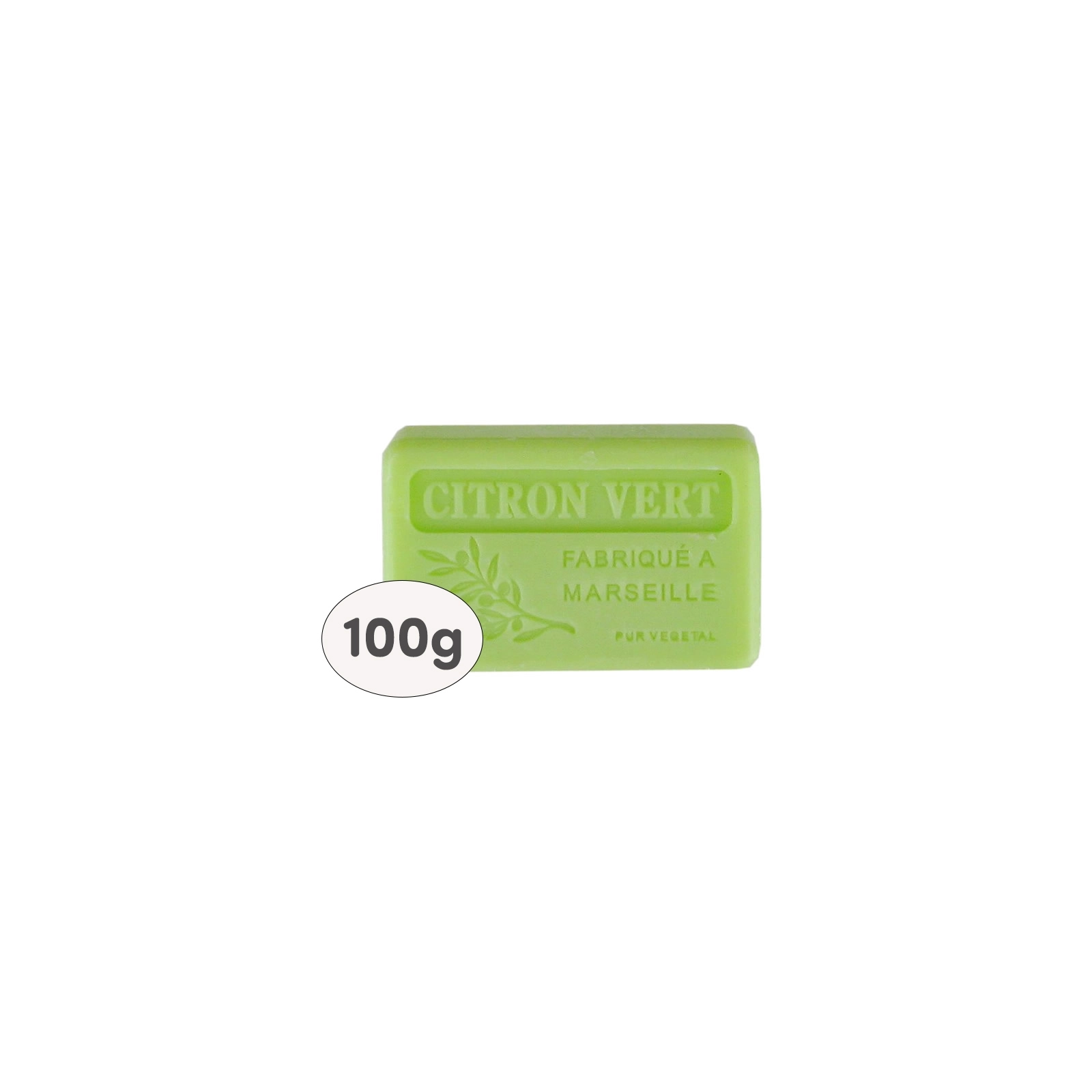 9 x 100g soaps, shrink-wrapped and labelled - LIME