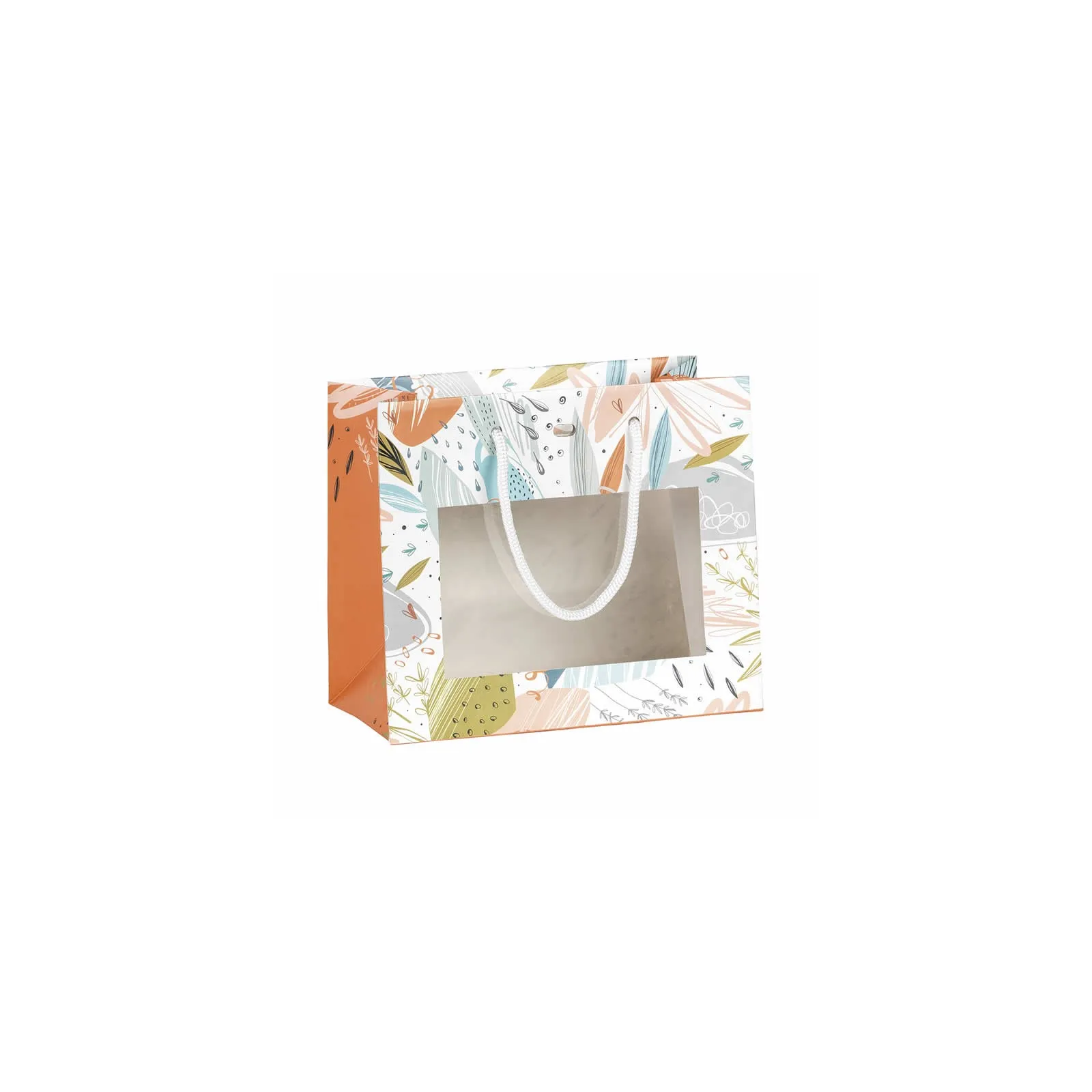 fresh orange paper bag