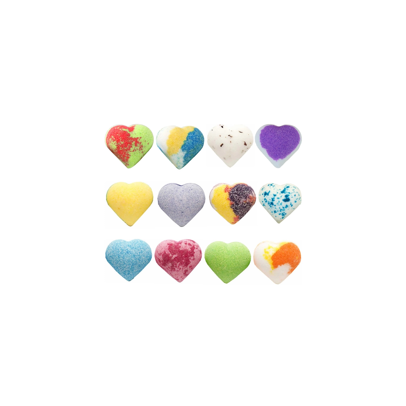 Discover 1 scent of each effervescent bath heart model