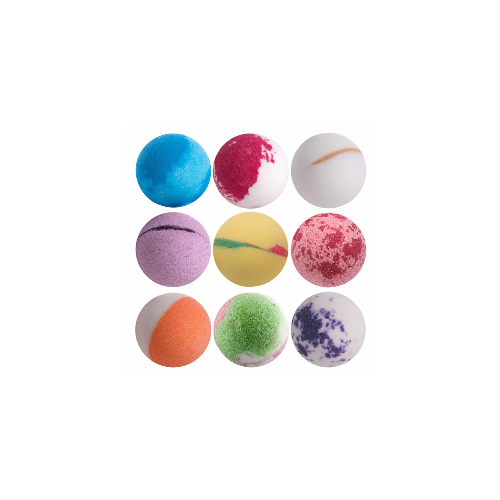 Bath ball discovery box with 9 fragrances from the range